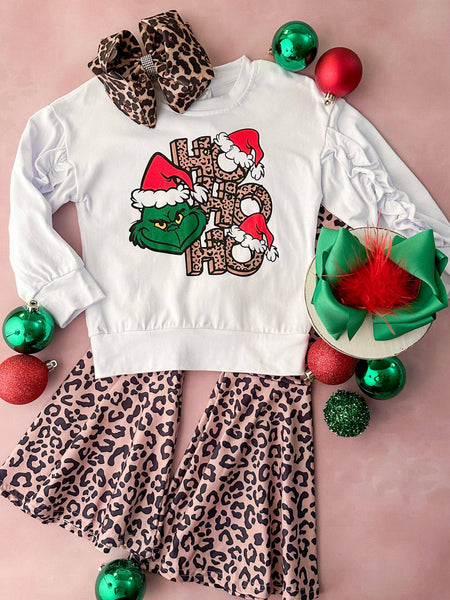 Grinch Animal Print Bell Bottoms Set – Poppies & Lace