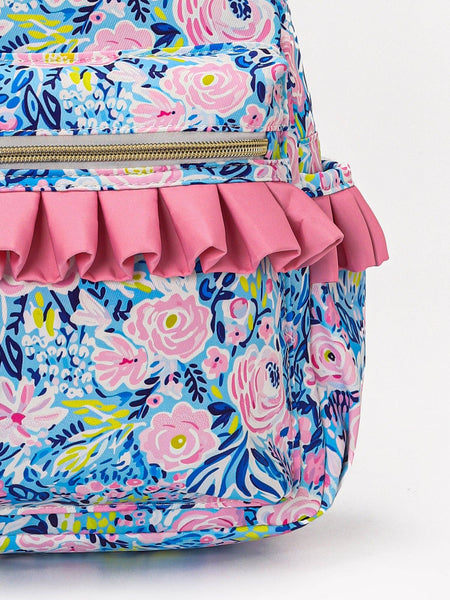 Blue Flower Kids Ruffle Backpack – Poppies & Lace